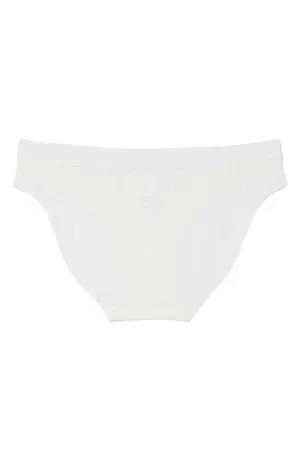 Lacoste Textured Bikini Briefs - Flour