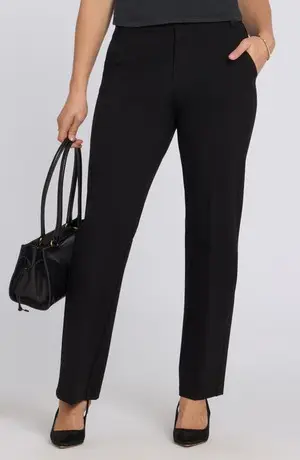 NYDJ Marilyn Straight Leg Pants - Black