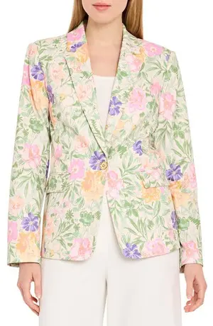 TAHARI ASL Floral Print Blazer