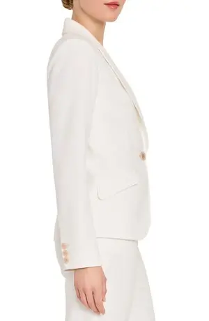 TAHARI ASL One-button Bouclé Blazer