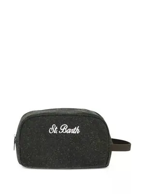 MC2 SAINT BARTH Embroidered Logo Wash Bag - Green
