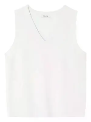 Sandro V-neck Knitted Tank Top
