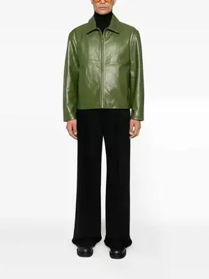 Sandro Zip-front Leather Jacket