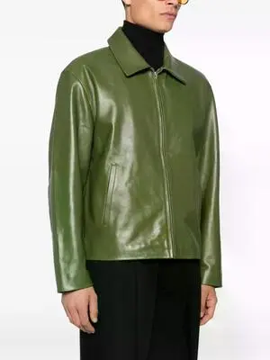 Sandro Zip-front Leather Jacket
