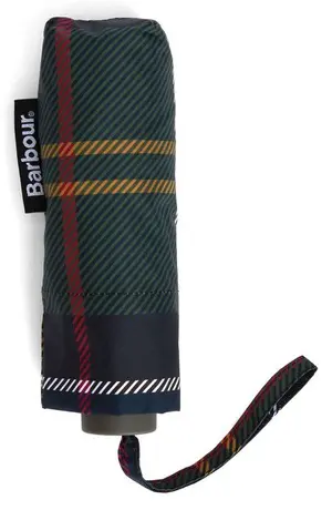Barbour Tartan Umbrella With Sun Protection