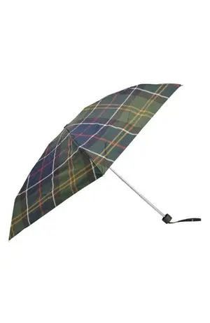 Barbour Tartan Umbrella With Sun Protection