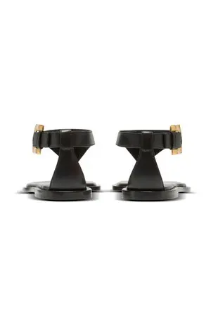 Balmain Anthem Flat Toe-post Sandals - Black
