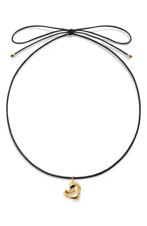 Monica Vinader Infinity Heart Cord Necklace - 18k Gold Vermeil
