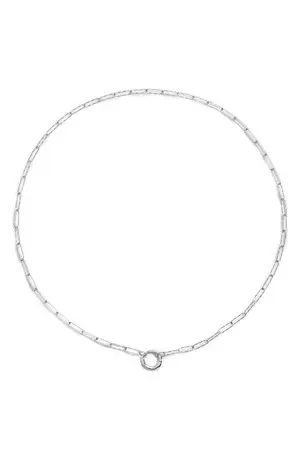 Monica Vinader Capture Alta Textured Chain Necklace - Sterling Silver