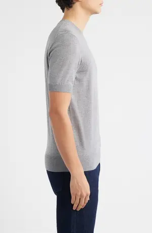 BOSS Umauro Wool Knit T-shirt - Silver