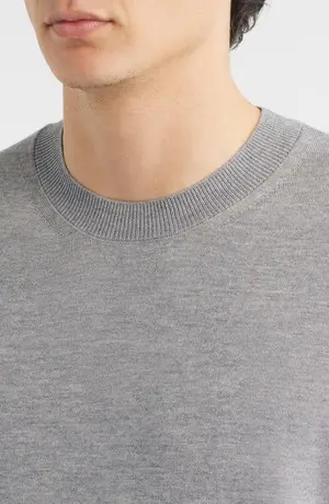 BOSS Umauro Wool Knit T-shirt - Silver