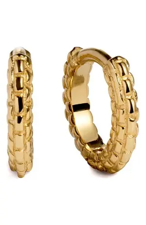 Monica Vinader Heirloom Mini Huggie Earrings - 18k Gold Vermeil
