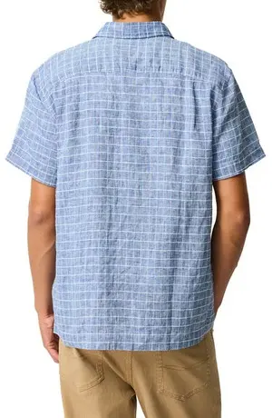 Rodd & Gunn Croftview Check Short Sleeve Linen & Cotton Button-up Shirt