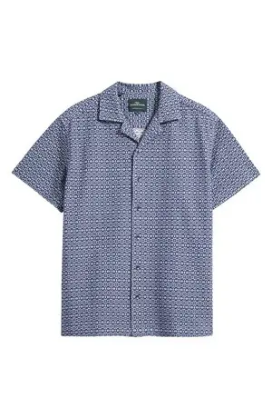 Rodd & Gunn Knightsbridge Geometric Embroidery Cotton Camp Shirt
