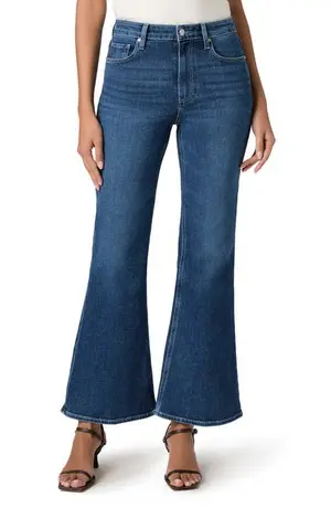 Paige Marlow Skimmer Stretch Crop Flare Jeans - Amalfi Tide