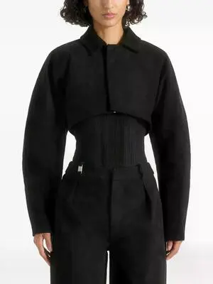 Manière De Voir Balloon Sleeves Jacket - Black