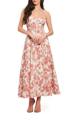 FLYING TOMATO Floral Print Midi Sundress