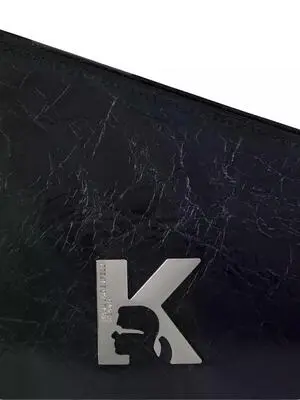Karl Lagerfeld Leather Shoulder Bag - Black