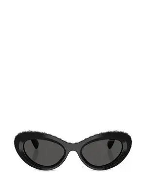 SWAROVSKI Cat-eye Frame Sunglasses - Black