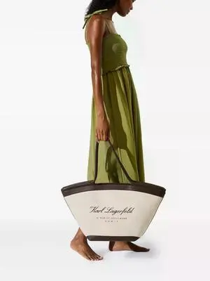 Karl Lagerfeld Large Hotel Beach Bag - Neutrals