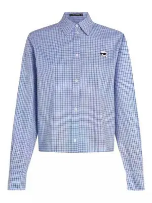 Karl Lagerfeld Ikon Checked Blouse