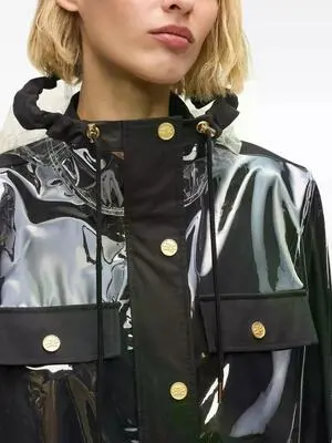 Karl Lagerfeld Pockets Hooded Raincoat