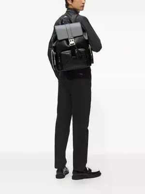 Karl Lagerfeld Embossed Buckle Backpack