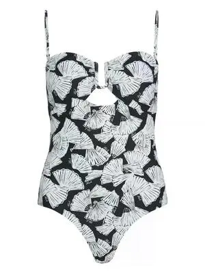 Karl Lagerfeld Printed Swimsuit - Black