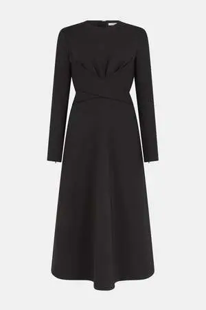 EMILIA WICKSTEAD Elta Dress In Summer Wool - Black