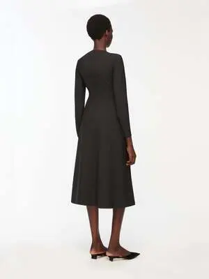 EMILIA WICKSTEAD Elta Dress In Summer Wool - Black