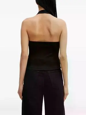 Vetements Halterneck Sleeveless Top - Black