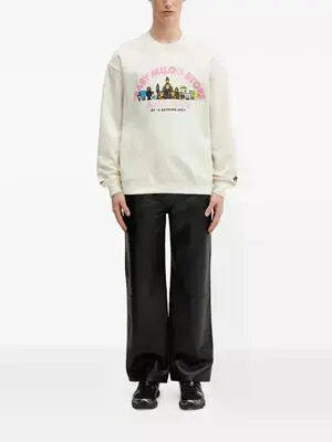 AAPE BY *A BATHING APE X Baby Milo Store Aapeunvs Crewneck Sweatshirt - Neutrals