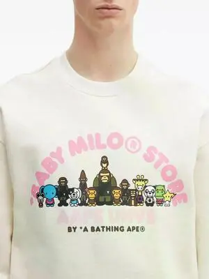 AAPE BY *A BATHING APE X Baby Milo Store Aapeunvs Crewneck Sweatshirt - Neutrals