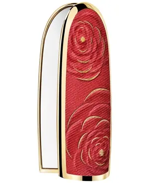 GUERLAIN Limited Edition Blooming Denim Rouge G Customizable Lipstick Case - Red Rose