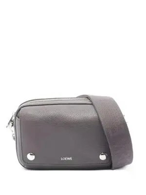 Loewe Pebble Leather Messenger Bag - Grey