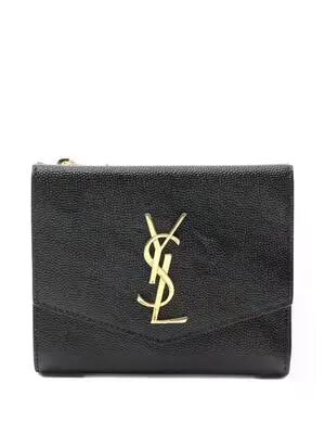 Saint Laurent 2020s Uptown Bi-fold Leather Wallet - Black