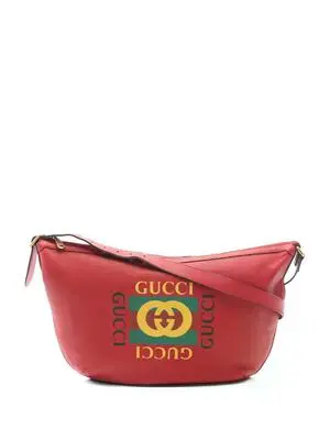 Gucci 2000s Logo Leather Shoulder Bag
