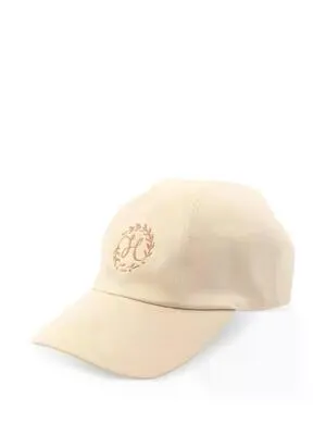 Hermès 2000s Davis H Primavera Logo-embroidered Baseball Cap - Neutrals