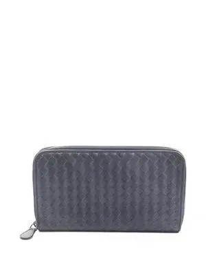 Bottega Veneta 2010s Zipped Leather Wallet - Blue