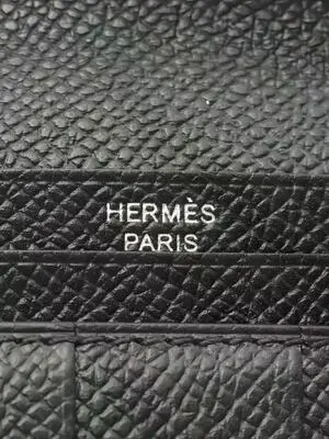 Hermès 2023 Béarn Bi-fold Leather Wallet - Black