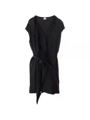 Hermès 2000s Lavallière V-neck Mini Dress