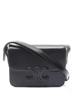 Celine 2010s Triomphe Leather Shoulder Bag