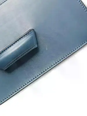 Loewe 2010s Barcelona Leather Shoulder Bag - Blue
