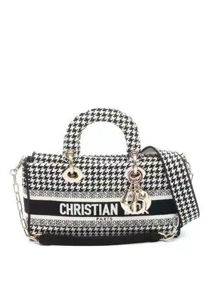 Dior Houndstooth Handle Handbag