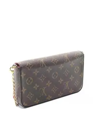 LOUIS VUITTON 2021 Felicie Monogram Chain Shoulder Bag - Brown