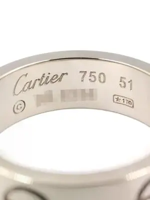 CARTIER 2010s Love Engraved Ring - Silver