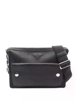 Prada 2010s Toro Leather Messenger Bag - Black