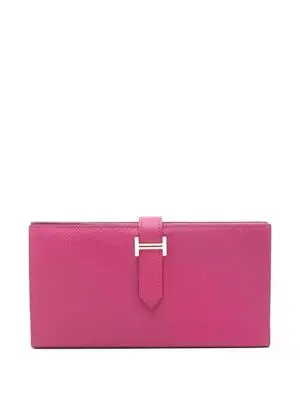 Hermès 2018 Bearn Soufflet Wallet - Pink