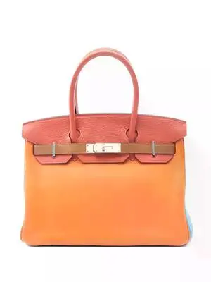Hermès 2012 Arlequin Leather Tote Bag - Orange