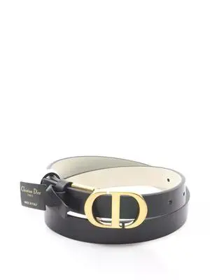 Dior 2020s 30 Montaigne Reversible Leather Belt - Black